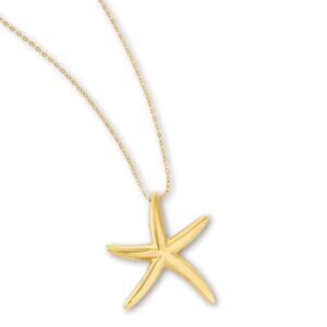 Ross-Simons Italian 14kt Yellow Gold Starfish Pendant Necklace. 18 inches