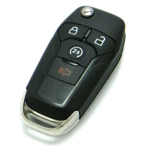 OEM 4-Button Remote Flip Key Fob Compatible with Ford (FCC ID: N5F-A08TDA, P/N: 164-R8134)