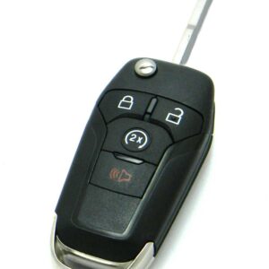 OEM 4-Button Remote Flip Key Fob Compatible with Ford (FCC ID: N5F-A08TDA, P/N: 164-R8134)