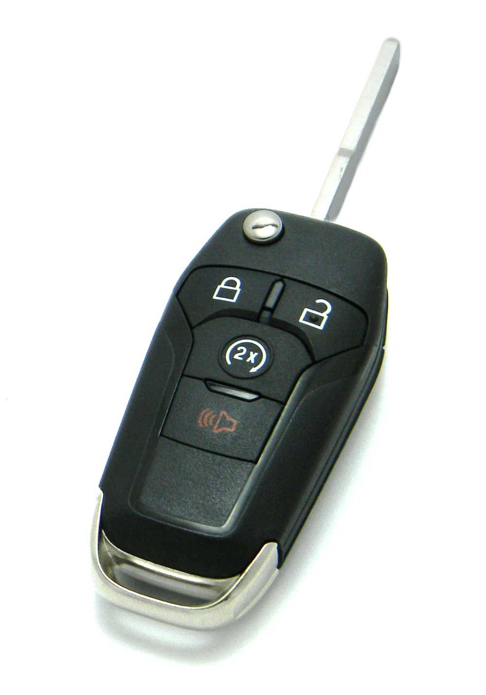 OEM 4-Button Remote Flip Key Fob Compatible with Ford (FCC ID: N5F-A08TDA, P/N: 164-R8134)