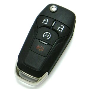 OEM 4-Button Remote Flip Key Fob Compatible with Ford (FCC ID: N5F-A08TDA, P/N: 164-R8134)