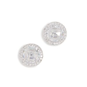 kate spade new york Bright Ideas Pave Halo Silver Stud Earrings