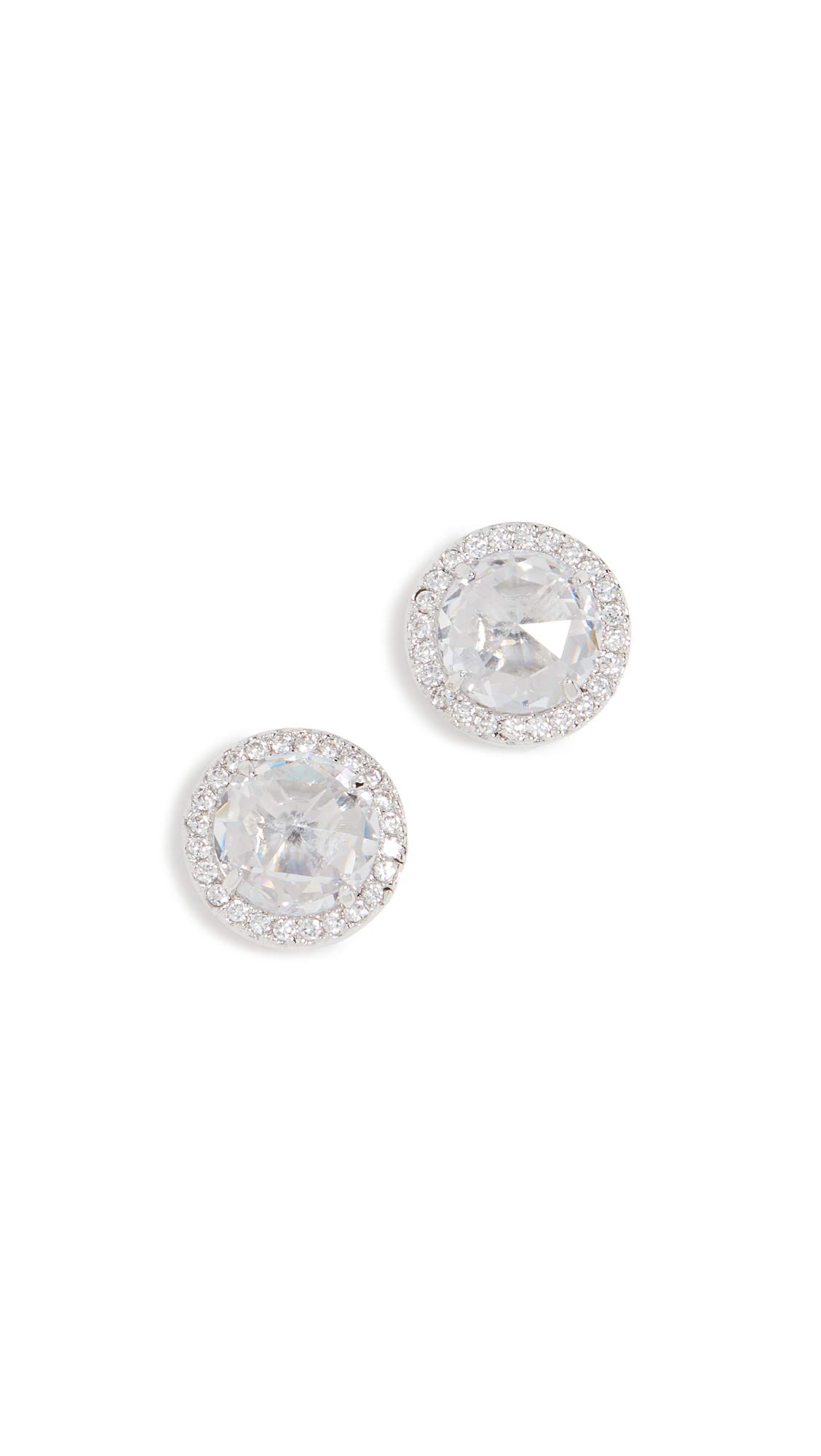 kate spade new york Bright Ideas Pave Halo Silver Stud Earrings