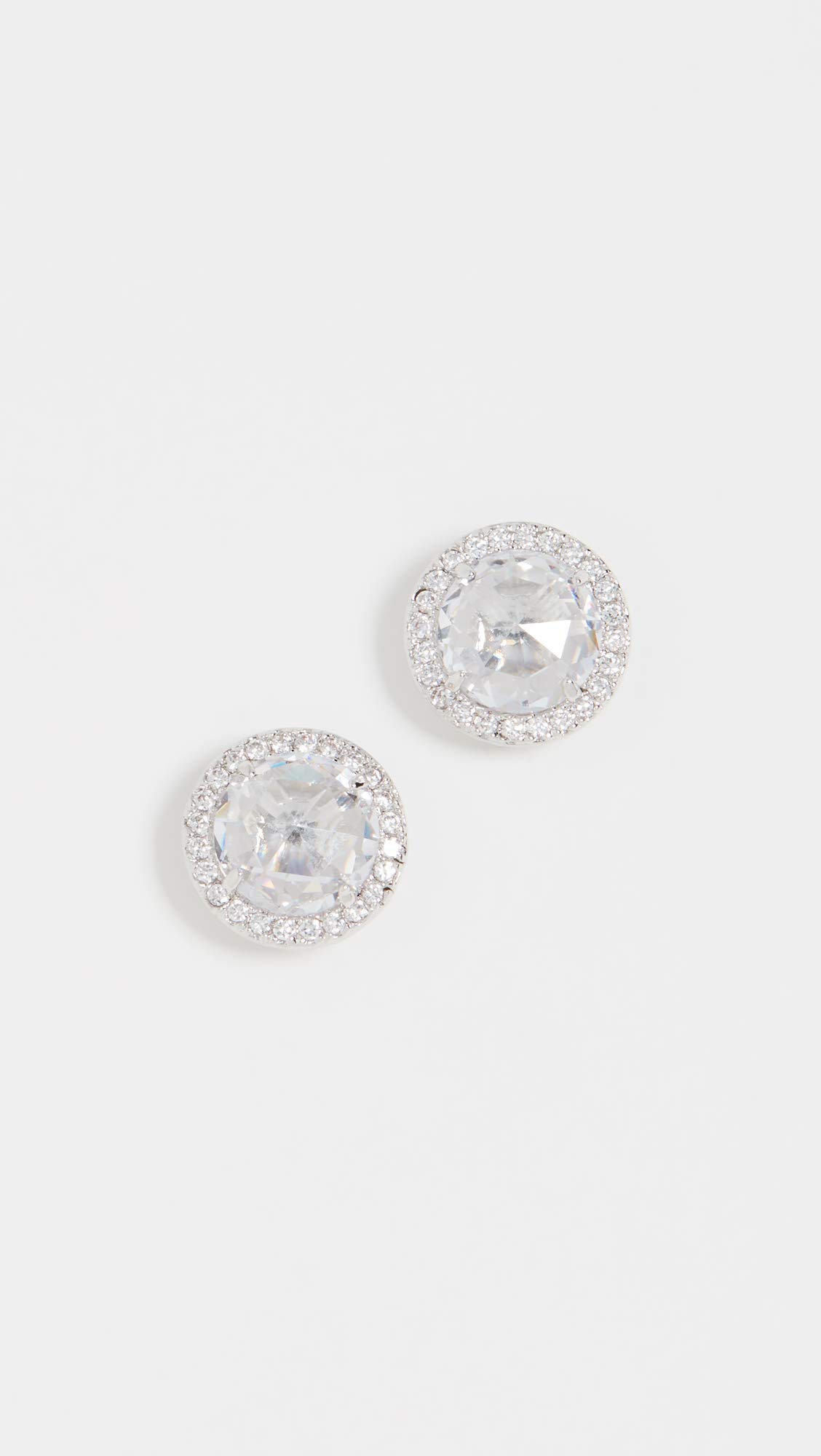 kate spade new york Bright Ideas Pave Halo Silver Stud Earrings