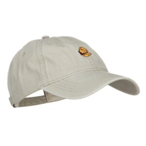 Golden Retriever Embroidered Washed Cap - Stone OSFM