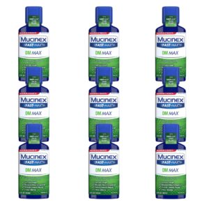 mucinex fast-max adult dm expectorant and cough suppressant liquid, 6 oz (pack of 9)