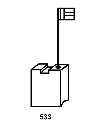 Buildalot Specialty Carbon Brushes 0751_Baier_BDN454 for Baier Brickwork slot miller BDN454 - With Cable and Connector