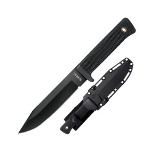 cold steel srk 6" sk-5 clip point razor-sharp blade 4.75" durable kray-ex handle tactical fixed blade knife, blister pack