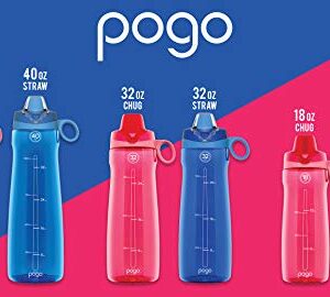 Pogo BPA-Free Plastic Water Bottle with Chug Lid, 32 Oz, Quetzal Teal