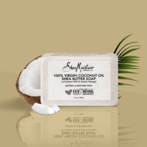 Shea Moisture 100% Virgin Coconut Oil Shea Butter Soap, 8 Ounce (Pack of 2)