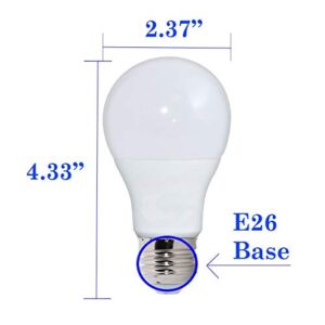 (Pack of 5) Bulbrite 774100, LED9A19/927/J/D, 9W LED A19 DIMMABLE ENCLOSED JA8 2700K E26 120V, LED Light Bulb