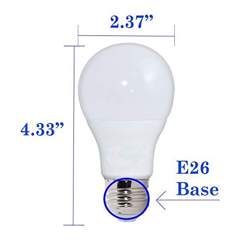 (Pack of 5) Bulbrite 774100, LED9A19/927/J/D, 9W LED A19 DIMMABLE ENCLOSED JA8 2700K E26 120V, LED Light Bulb