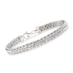 ross-simons sterling silver wheat-link bracelet. 7 inches