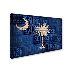 South Carolina State Flag by Design Turnpike, 16x24-Inch Canvas Wall Art