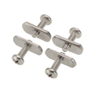 lixada 4 stainless steel kayak rail/track screws & track nuts hardware gear mounting replacement kit for kayaks canoes boats rails