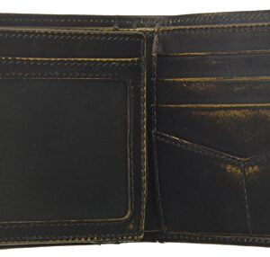 Fossil Men's Wade Leather Bifold with Flip ID Wallet, Black, (Model: ML3882001)