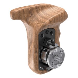 smallrig left side wooden handle with rosette for camera shoulder support rig, (left hand)- 1891