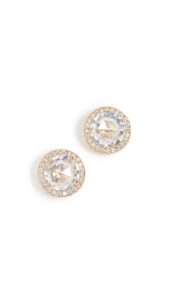 kate spade new york bright ideas pave halo gold stud earrings