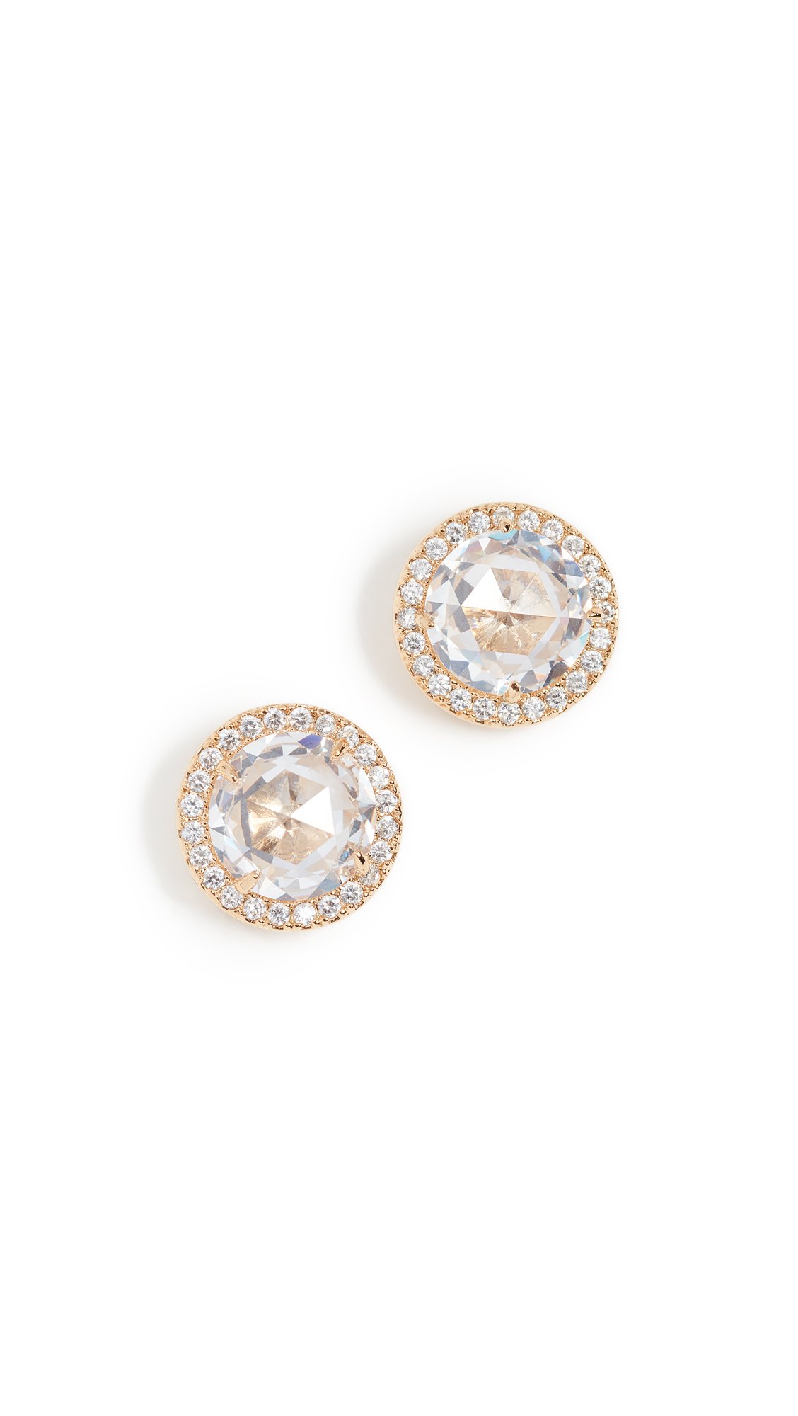 kate spade new york Bright Ideas Pave Halo Gold Stud Earrings