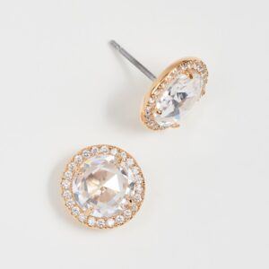 kate spade new york Bright Ideas Pave Halo Gold Stud Earrings