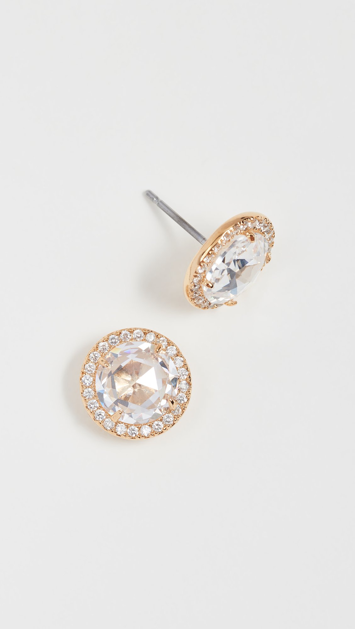 kate spade new york Bright Ideas Pave Halo Gold Stud Earrings