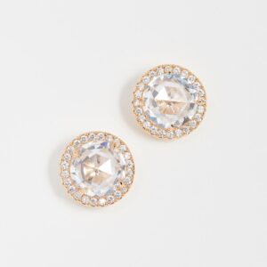 kate spade new york Bright Ideas Pave Halo Gold Stud Earrings