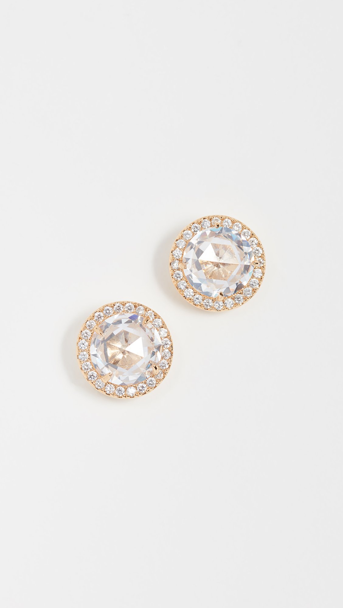 kate spade new york Bright Ideas Pave Halo Gold Stud Earrings