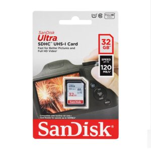 calumet sandisk ultra sdhc 32gb 80mb/s c10 flash memory card (sdsdunc-032g-an6in) 2 pack