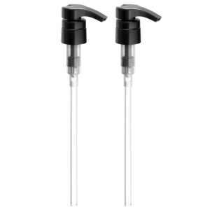 liter 33.8 oz shampoo conditioner pumps fits salon brand bottles, 2-pack pump top dispenser compatible with 1-inch neck diameter bottles (black)