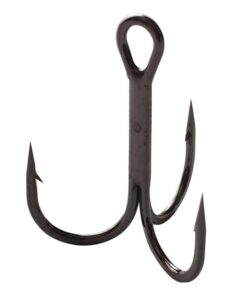 treble hook round bend tackle, size: (8 pack) ns black, 2