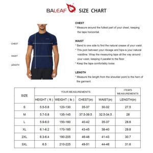 BALEAF Men's Running Shirts Workout Short Sleeve Athletic Gym T-Shirt Quick Dry Black M