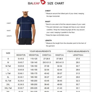 BALEAF Men's Running Shirts Workout Short Sleeve Athletic Gym T-Shirt Quick Dry Black M