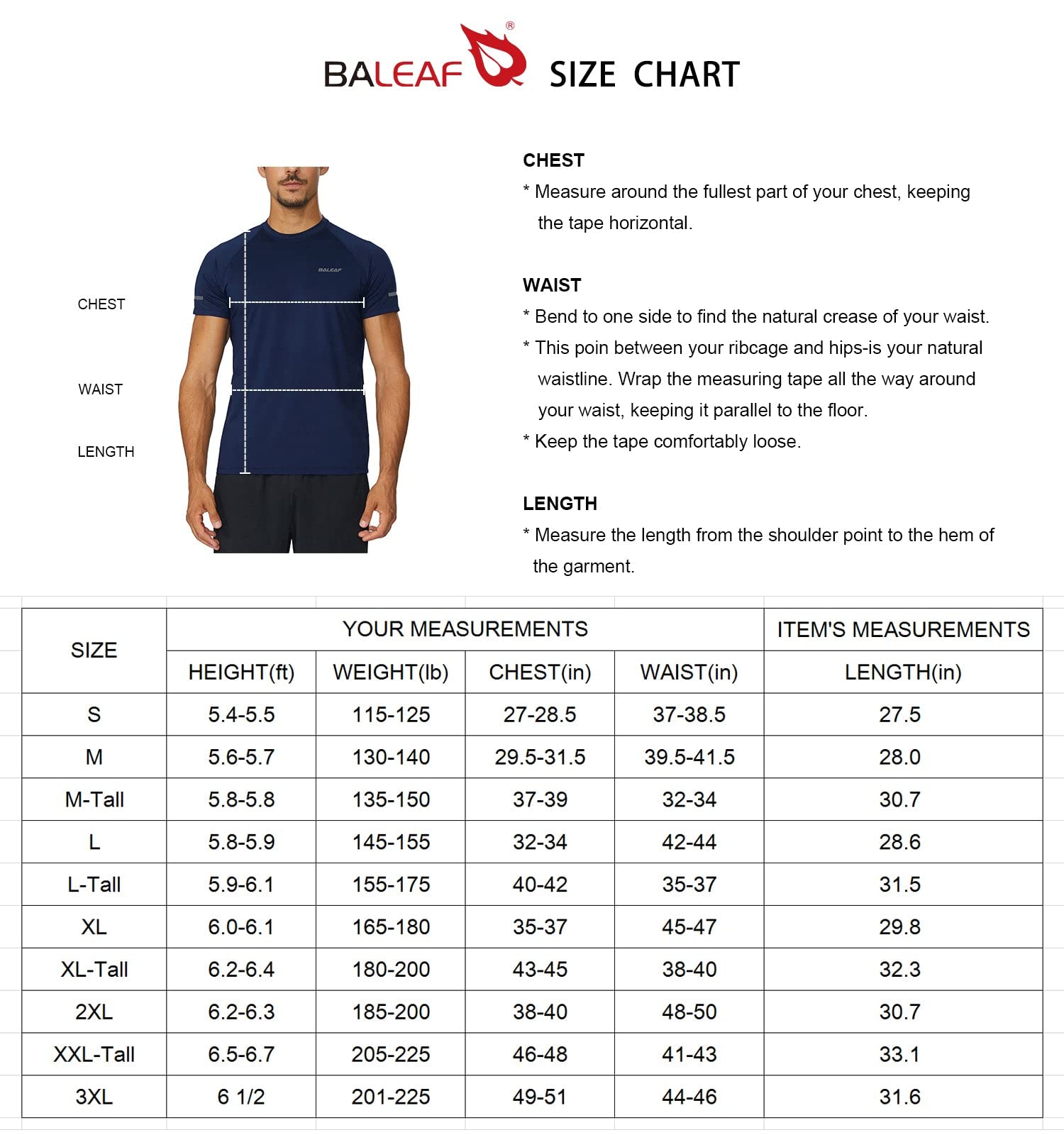 BALEAF Men's Running Shirts Workout Short Sleeve Athletic Gym T-Shirt Quick Dry Black M