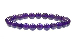 myhealingworld natural amethyst gemstone bracelet round 8mm beaded bracelet february birthstone wristband balancing stretch wristlet for men women