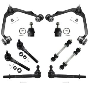 detroit axle - rwd front end 10pc suspension kit for ford f-150 f-250 expedition lincoln navigator blackwood, 2 upper control arms 2 lower ball joints 2 sway bars 4 tie rods replacement