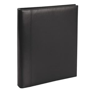 office depot® brand premium leatherette presentation binder, 1" rings, black