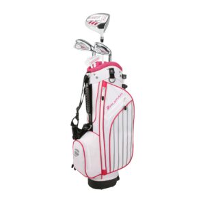 orlimar golf ats junior girl's pink kids golf set (right hand ages 5-8) (pink)