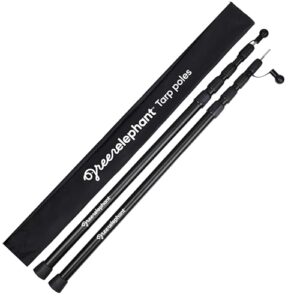 green elephant tarp poles - tent poles, tent poles replacement, tent poles for tarp, canopy poles, awning poles, telescoping tarp poles, tarp poles adjustable heavy duty, aluminum tent pole set of 2