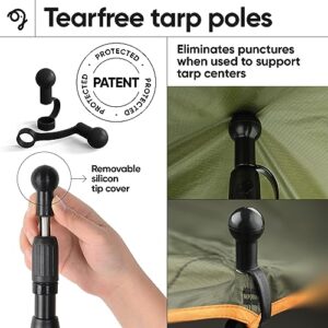 Green Elephant Tarp Poles - Tent Poles, Tent Poles Replacement, Tent Poles for Tarp, Canopy Poles, Awning Poles, Telescoping Tarp Poles, Tarp Poles Adjustable Heavy Duty, Aluminum Tent Pole Set of 2