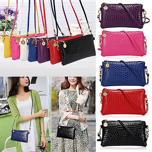 Bluelans® Fashion Women Shoulder Bag Tote Messenger Mini PU Leather Crossbody Satchel Handbag (Black)