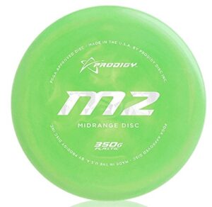 prodigy disc 350g m2 | slightly overstable disc golf midrange | grippy, stiff plastic | incredible consistency and control | colors may vary (177-180g)