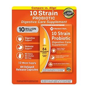 members mark 10 strain probiotic (84 count) (2 pack)