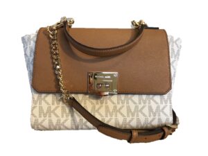 michael kors tina md satchel vanilla pvc