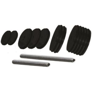 dead center archery products custom balance weight kit - (1) 6oz, (1) 3oz, (3) 1oz, (2) 1/2oz, (3) threaded rods (matte black)