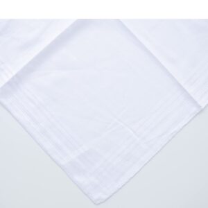 MileyMarla Men's White 100% Cotton Handkerchief Hankie Hankerchieves 6PCS