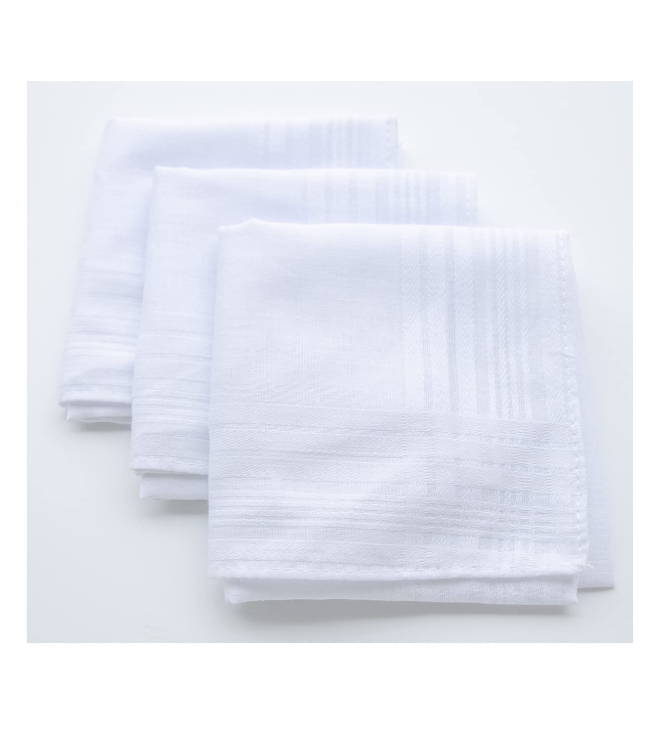 MileyMarla Men's White 100% Cotton Handkerchief Hankie Hankerchieves 6PCS