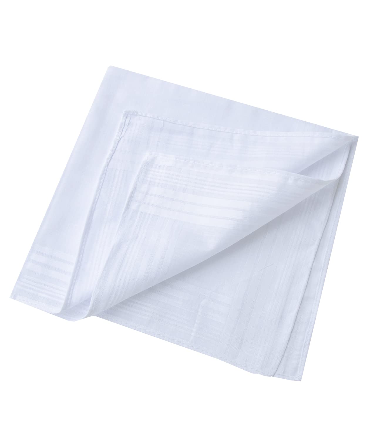 MileyMarla Men's White 100% Cotton Handkerchief Hankie Hankerchieves 6PCS