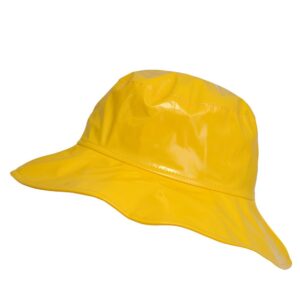 toutacoo, wide-brimmed vinyl rain hat yellow