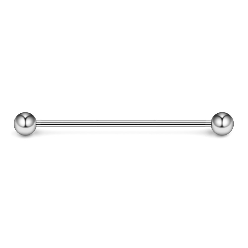 Ruifan 16 Gauge Industrial Barbell Cartilage Earring Body Piercing Jewelry 1 1/2 Inch(38mm) - Mix Color