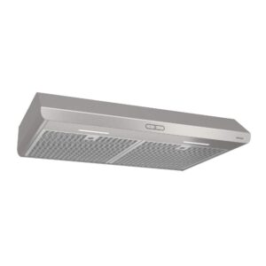 broan-nutone bkdeg130ss sahale 30-inch under-cabinet 4-way convertible range hood with 3-speed exhaust fan and light, 375 max blower cfm, stainless steel